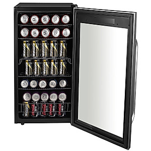 Whynter BR-1211DS Freestanding 121 Can Digital Control and Internal Fan & FWC-341TS 34 Bottle Freestanding Wine Refrigerator with Display Shelf and Digital Control, Stainless Steel, One Size