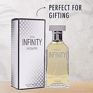 Novo Infinity for Women - 3.4 Fluid Ounce Eau De Parfum Spray for Women - Refreshing Mix of Citrus Floral & Musk Fragrances Smell Fresh All Day Long Lovely Gift for Women for All Occasions