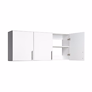 Prepac Elite 3-Door Wall Cabinet/Pantry Storage Cabinet | White, 54W x 24H x 12D | Versatile Garage Wall Cabinet by Prepac