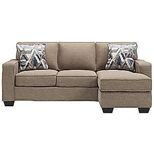 Signature Design by Ashley Greaves Modern Sectional Sofa Couch with Convertible Chaise Lounge, Gray