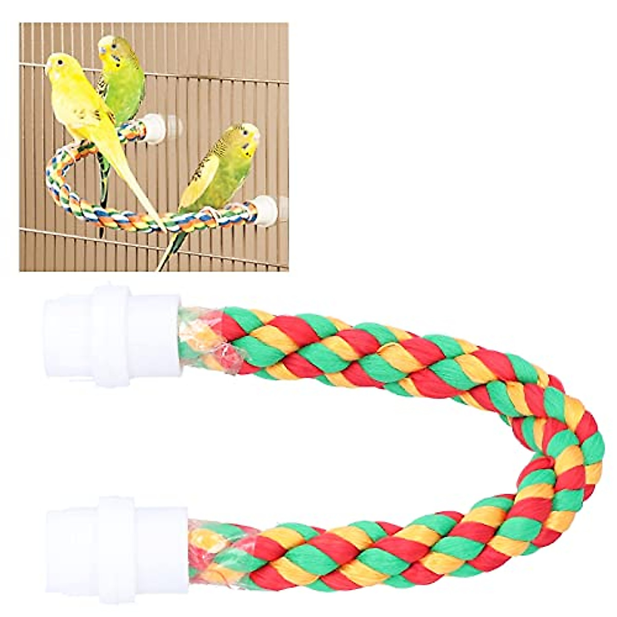 01 Bird Chew Toy, Bird Parrots Stand U Shape Bird Rope Perch for for Bird