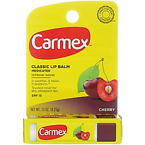 Carmex Click-Stick Moisturizing Lip Balm SPF 15 Cherry 0.15 oz (Pack of 3)