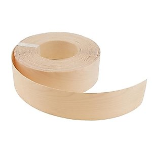 Edge Banding, PNXKTXO 2" 50ft Roll Wood Veneer Strips with Hot Melt Adhesive, Iron-on Wood Banding Strips for Cabinet Repair Furniture Restoration Wood Trim Birch