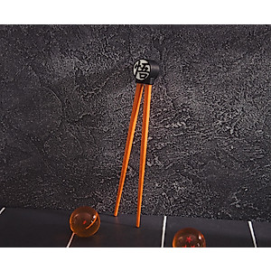 Dragon Ball Super Goku Symbol PVC Plastic Training Chopsticks For Beginners | Reusable Utensil Set For Ramen Noodles, Sushi, and More