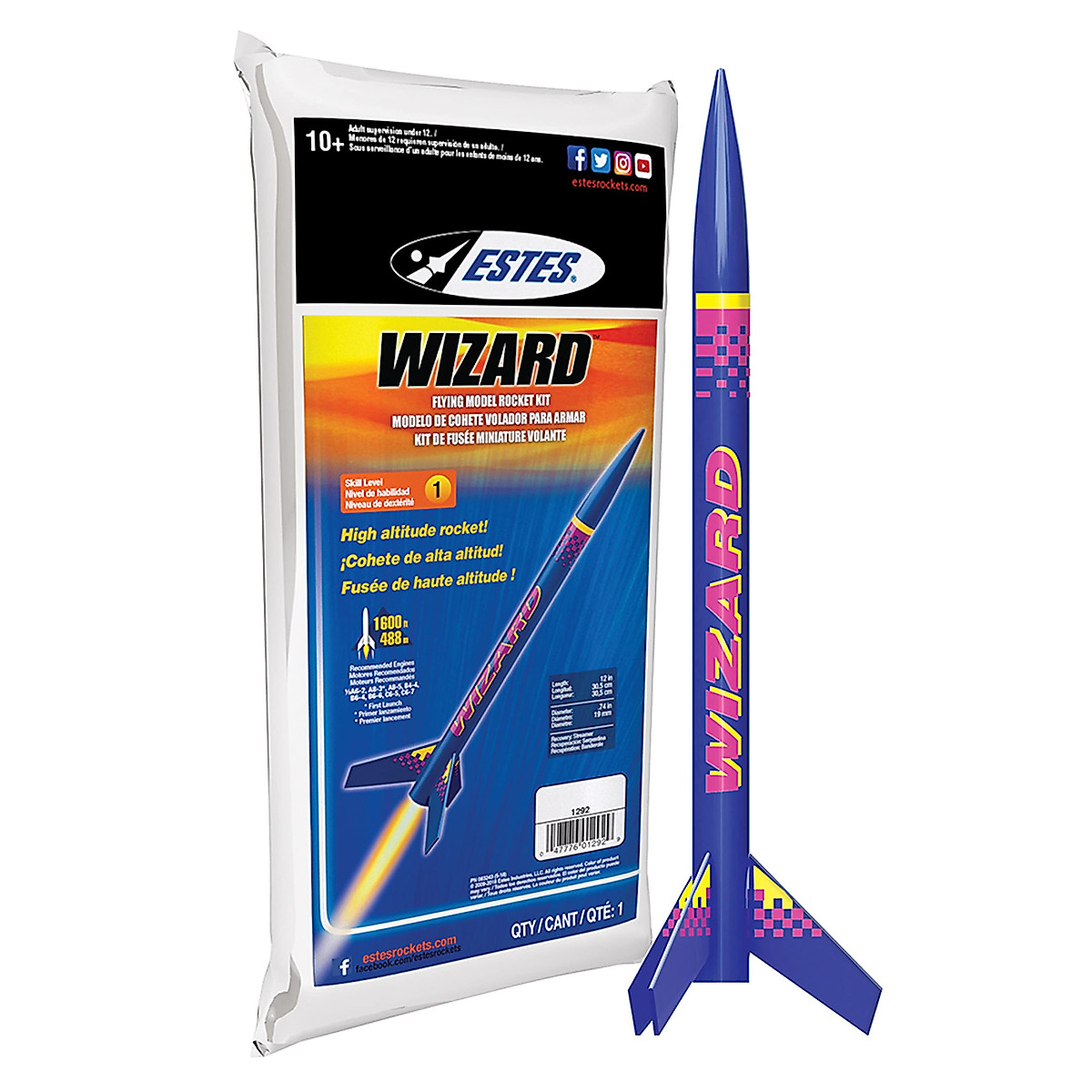 Estes - 1292 Wizard Rocket, Each