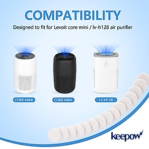 KEEPOW 30 Pack Aroma Pads Refills Compatible with LEVOIT Core Mini/LV-H128 Air Purifier, Essential Oil Pads Replacement Aromatherapy Refill Pads