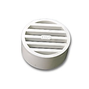 NDS 911 Styrene Drain Grate, 4-Inch, White