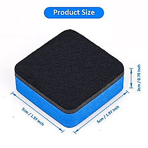 EAONE 40 Pack Dry Erase Erasers, Magnetic Whiteboard Erasers Mini Dry Eraser Chalkboard Cleansers Bulk for Kids Classroom, Home and Office School Supplies (4 Colors, 1.97 x 1.97 inch)