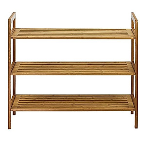 Oceanstar 3-Tier Bamboo Shoe Rack, Natural
