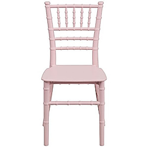Flash Furniture Child’s Pink Resin Party and Event Chiavari Chair for Commercial & Residential Use
