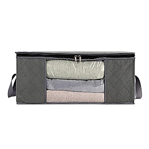 Storage Clothes Bins Closet Bags: Containers Organizer Bag Boxes Clothing Bin Box Container Organization for Organizing Blanket Cloth Pillow Sheet Sweater and Storage Totes Organizers With Lids