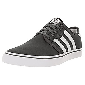 adidas Originals Men's Seeley Running Shoe, Ash Grey/White/Black, 7 M US