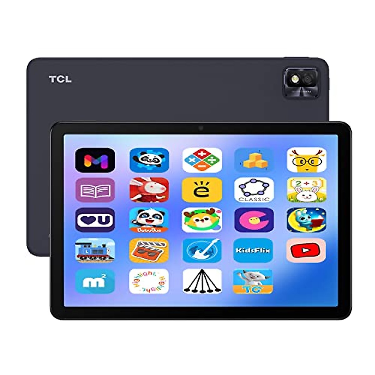 TCL Android Tablet with Keyboard, TAB 10s 10.1 Inch FHD Tablet, 8000mAh Larger Battery, 32GB (up to 256GB) Storage, 3GB RAM, WiFi Android Tab, Eye Protection, Matte Gray