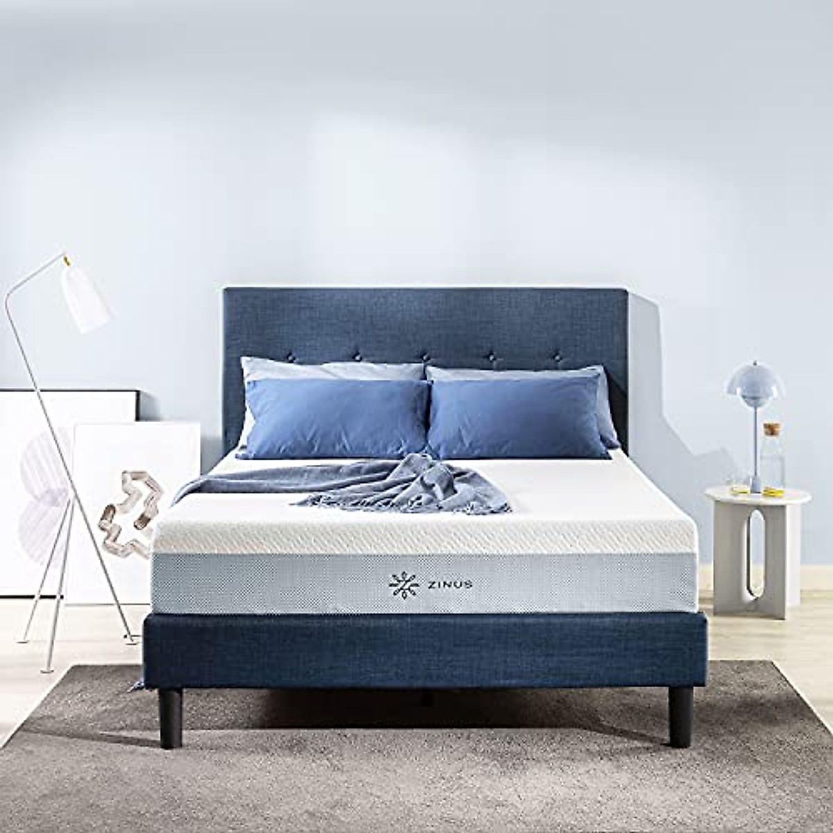 ZINUS 8 Inch Ultra Cooling Gel Memory Foam Mattress, King, Cool-to-Touch Soft Knit Cover, Pressure Relieving, CertiPUR-US Certified, Mattress in A Box, All-New, Made in USA
