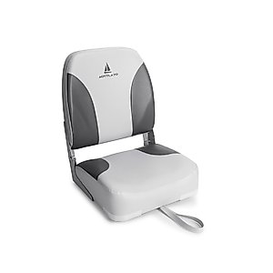 AOTTLATD Deluxe Folding Fishing Boat Seat Waterproof Classical Boat Seat, Gray and Black