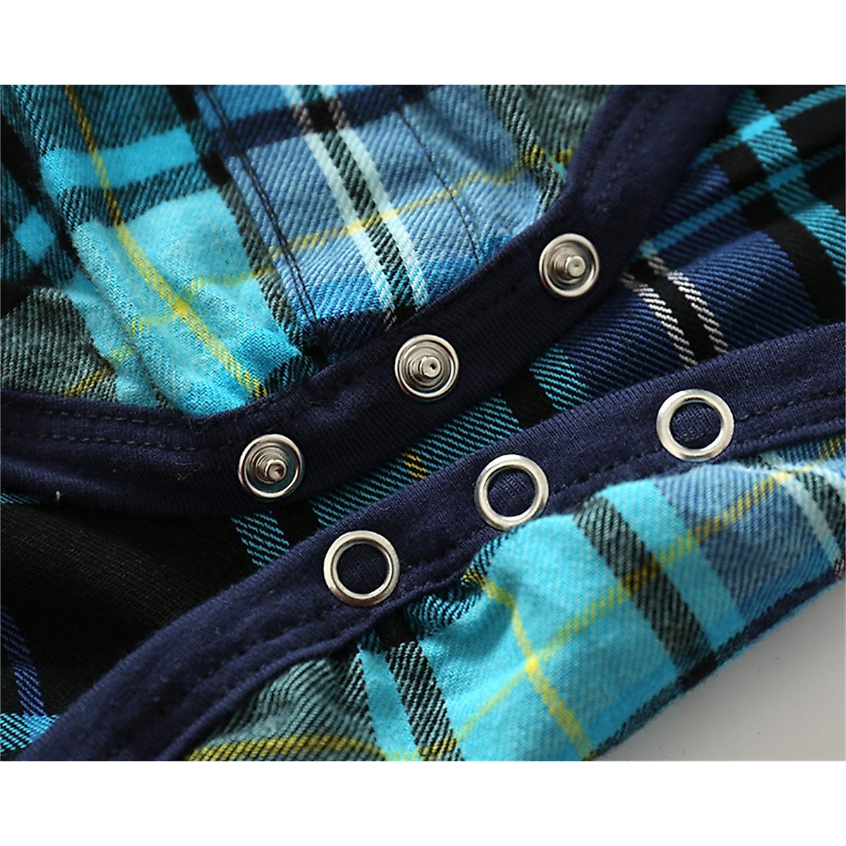 Kimocat Casual Suit for Toddler Boy 2Pcs Long Sleeve Plaid Shirtand Jeans Outfits