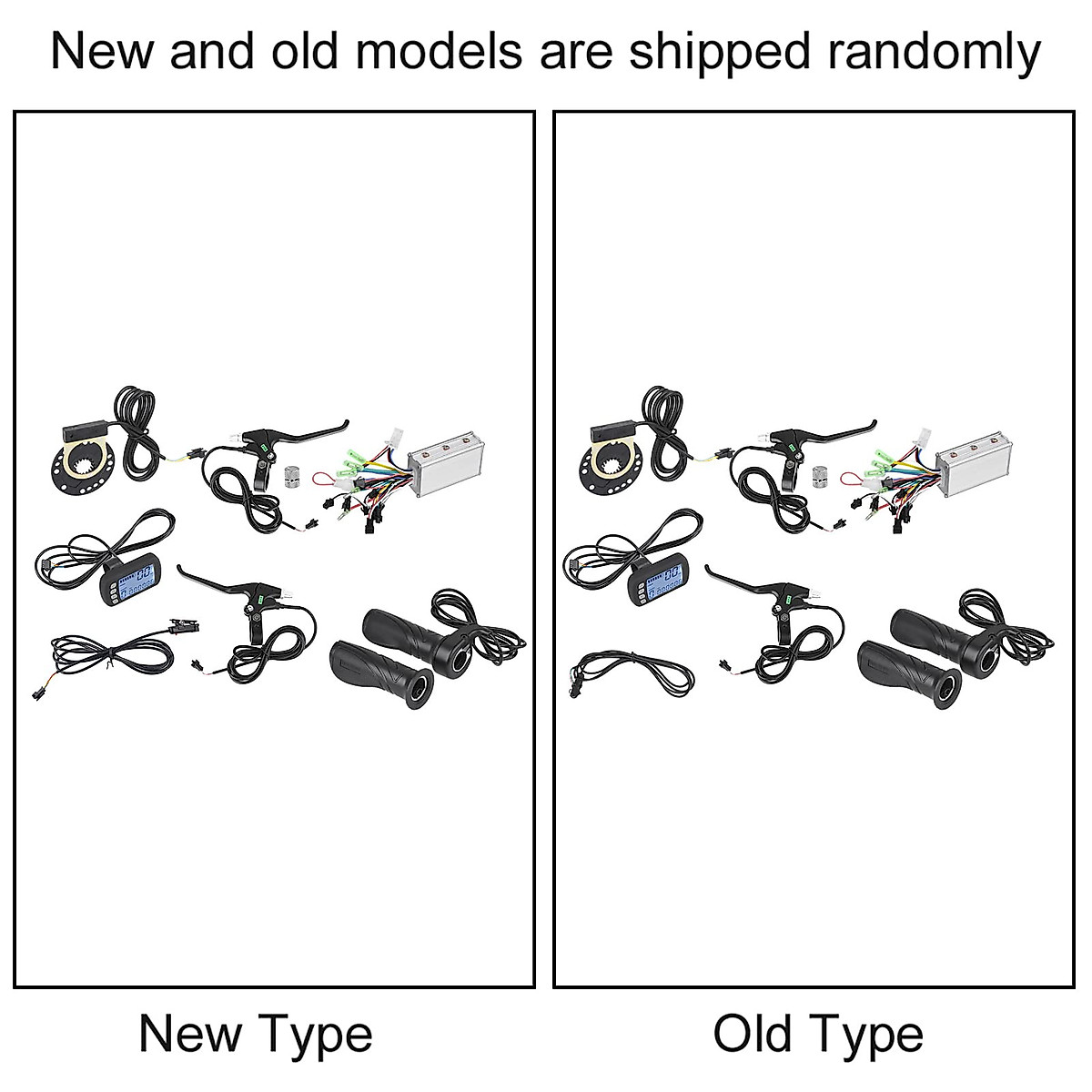 Folany E-Bike Conversion Kit, 36V48V 250W350W Bicycle Electric Kit Booster Electric Conversion Kit with LCD Panel, Motor Brushless Controller Set for Electric Bicycle Modification
