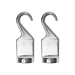 Concept Housewares PR-41207 Natural Wood Series Aluminum Pan Hooks, 2 Pack