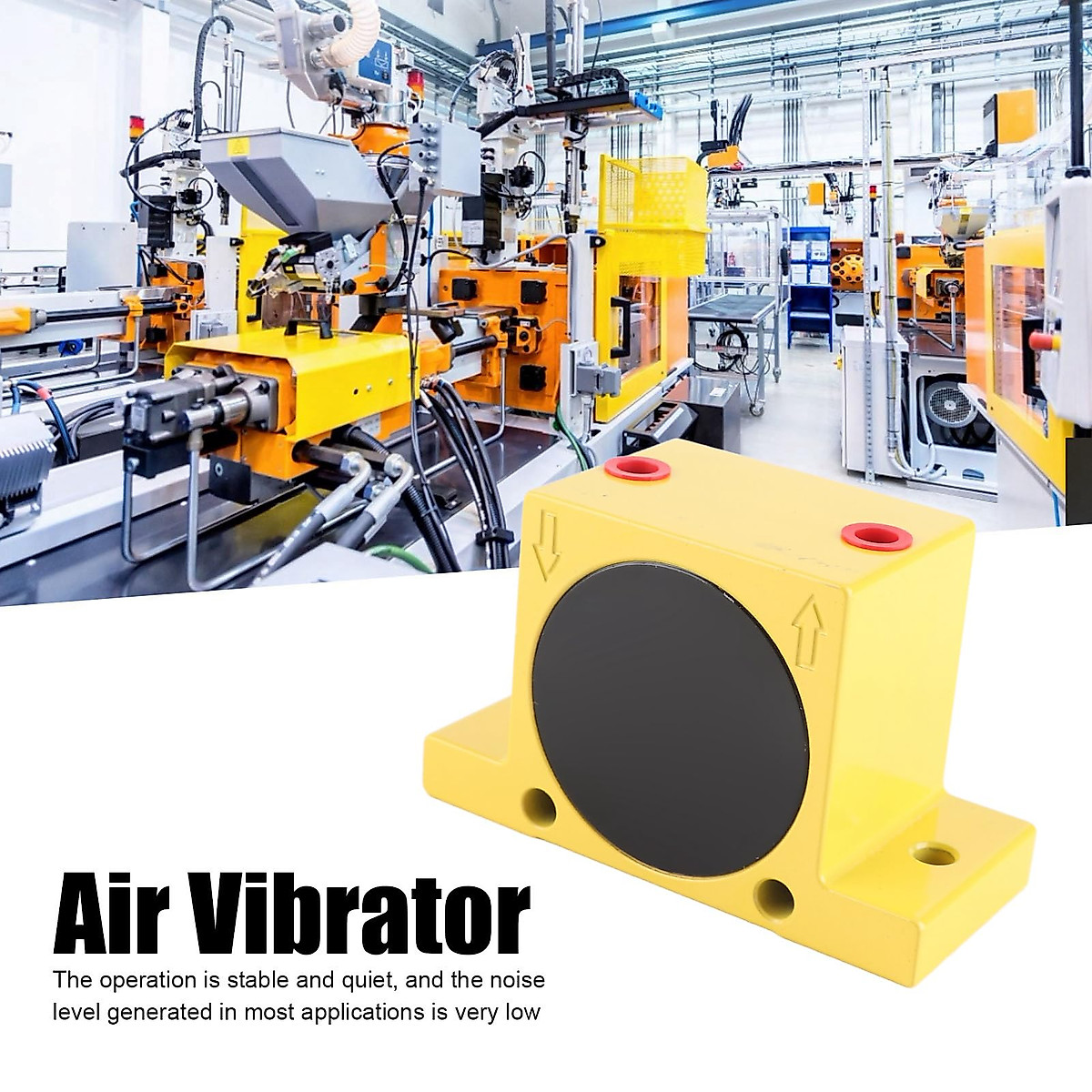 1/4in Pneumatic Vibrator, Silent Air Turbine Vibrator, Industrial Pneumatic Turbine Vibrator Eccentric Rotation Oscillator for Sandblaster Cabinet Vibrating Platforms