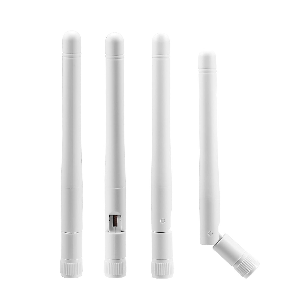 Bingfu External WiFi Antenna RP-SMA 2.4GHz 5GHz 5.8GHz 3dBi Dual Band Wireless Antennas Replacement (4-Pack) for WiFi Router Security IP Camera Access Point USB WiFi Adapter Antennae