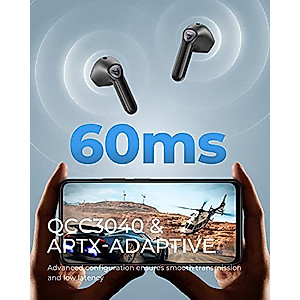 SoundPEATS Air3 Wireless Earbuds Mini Bluetooth V5.2 Earphones with Qualcomm QCC3040 and aptX-Adaptive, 4-Mic and CVC 8.0 Noise Cancellation, TrueWireless Mirroring Tech, in-Ear Detection