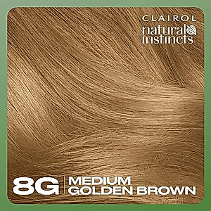Clairol Natural Instincts Demi-Permanent Hair Dye, 8G Medium Golden Blonde Hair Color, Pack of 1