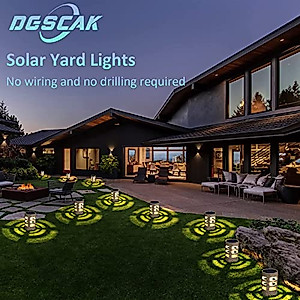 4 Pack Solar Garden Lights Outdoor Waterproof LED, Solar Rock Lights, Solar Yard Lights,Patio Decorative Landscape Lights Christmas Decor,Walkway Solar Lights For Pathway Grassland Backyard Driveway