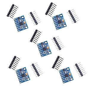 Teyleten Robot GY-521 MPU-6050 MPU6050 3-Axis Accelerometer Gyroscope Sensor Module 6-axis Accelerometer Gyroscope Sensor Module IIC I2C 3-5V for Arduino 5pcs