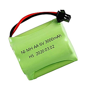 Parts & Accessories NI-MH 6V 3000mah AA Battery High Capacity AA Battery 6v for Remote Control Electric Toys for RC car Truck Boat Toys Battery 1pcs - (Color: 5557-2P)