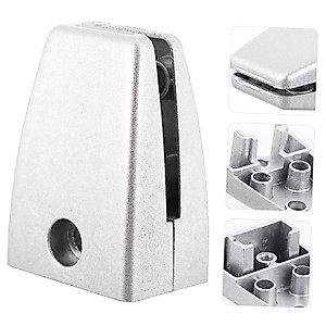 4Pcs glass clip clamps for desk screens desk divider clamp sneeze guard clamp desk divider brackets partition bracket desk panel aluminum alloy office protection support clip