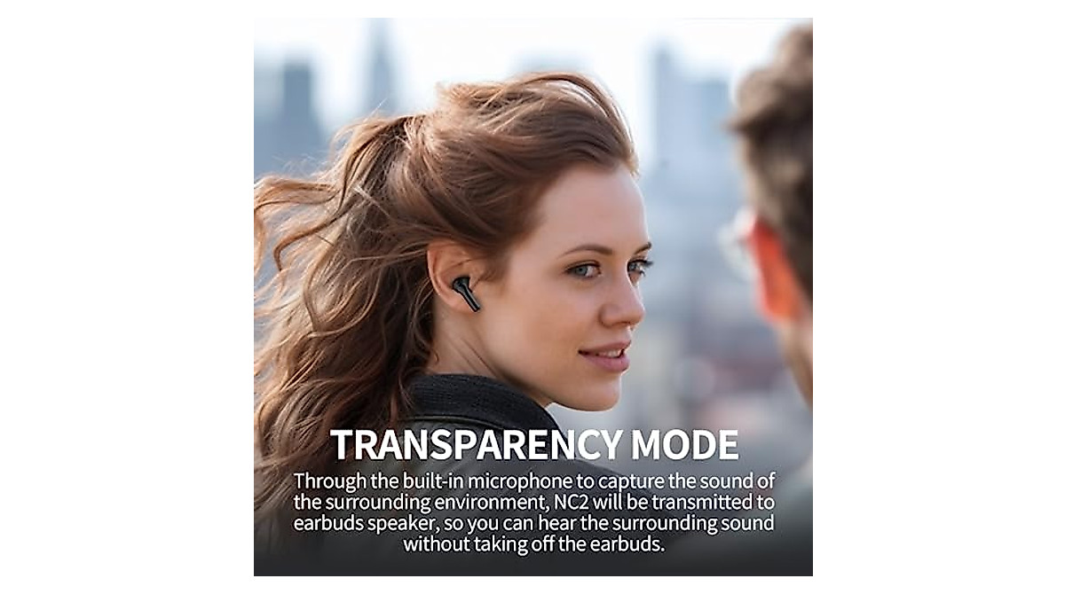 PSIER Wireless Earbuds with ANC & 35H Playtime