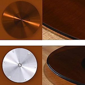 CLSQLXYJZC Turntable Lazy Susan Rotating Serving Tray, Tempered Glass Dining Table Top Round Rotating Turntable Serving Plate, for Hotel Table Serving Plate (Color : Brown, Size : 90cm (35inch))