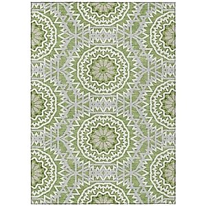 Addison Rugs Chantille ACN619 Green 9' x 12' Indoor Outdoor Area Rug, Easy Clean, Machine Washable, Non Shedding, Bedroom, Living Room, Dining Room, Kitchen, Patio Rug