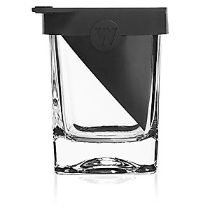 Corkcicle Premium 9 oz Double Old Fashioned Whiskey Glass with Silicone Ice Mold, Perfect for Chilling Whiskey, Bourbon, Tequila, and Scotch