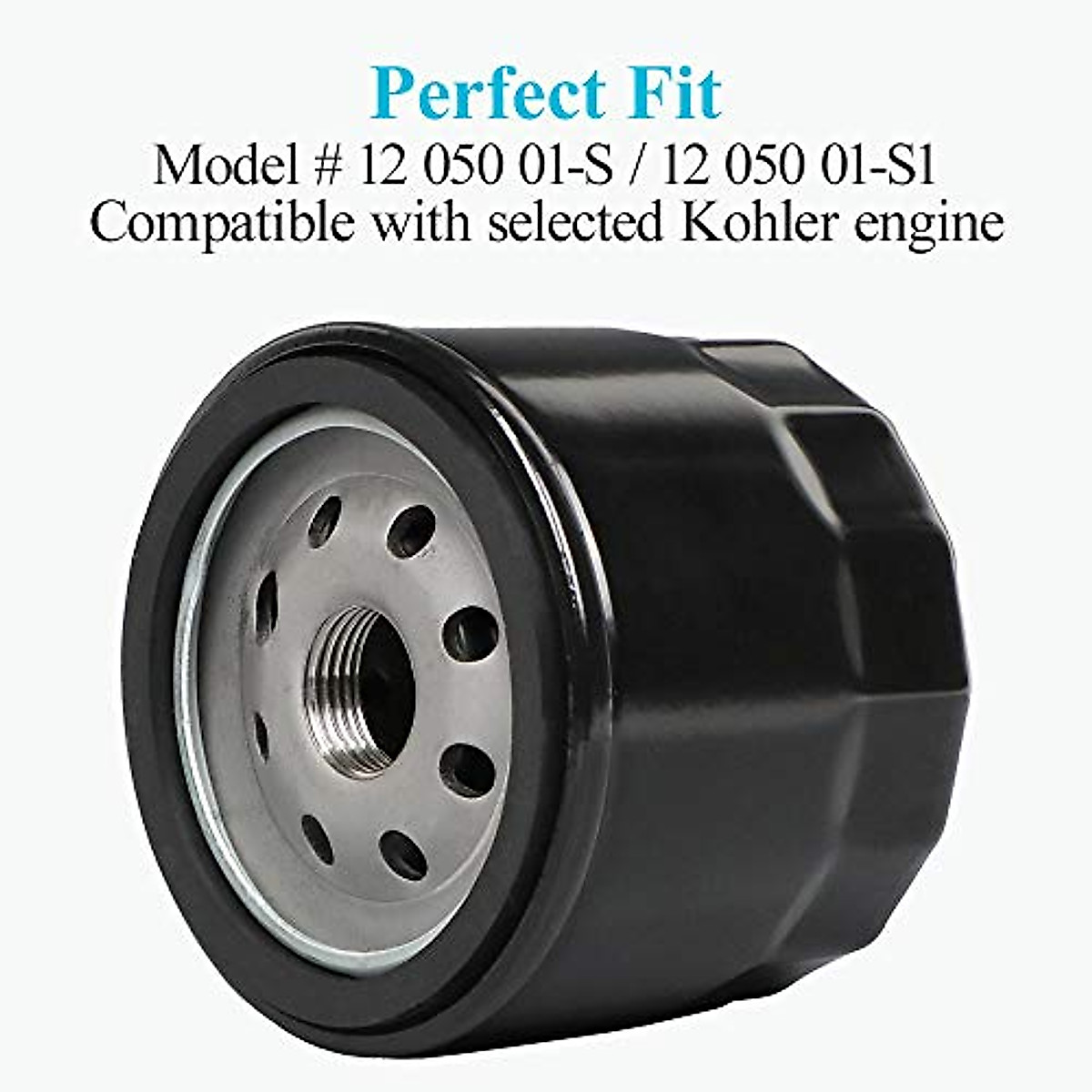 HOODELL 2 Pack 12 050 01-S Oil Filter Fits Kohler Engine Lawn Mower, Troy Bilt Bronco 12 050 01, Professional 1205001-S 12 050 01-S1 Oil Filter