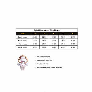 Dance Favourite Ballet Leotards For Women Tank Sleeve Cotton with Mesh Ballet Dancewear Adult Dance Practice Clothes Gymnastics Leotards A1B014 (S)