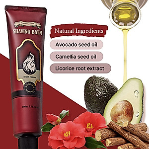 Goldenmatches Shaving Cream for Men Travel Relief Shave Butter (6.8 fl ounce, 1)