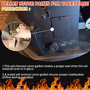 88177 Pellet Stove Ash Cleanout Cover Gasket Parts Replacement for US Stove Ashley VG5770 and Vogelzang VG5770 & VG5790 Pellet Stoves Gasket- 2 Pack
