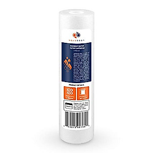 Aquaboon 10” x 2.5” Whole House and Reverse Osmosis Sediment 1 Micron Water Filter Cartridge | COMPATIBLE WITH: Culligan P1, Pentek P1, PD-1-934, P5, AP110, WFPFC5002, CFS110, RS14, WHKF-GD05 (4-PACK)