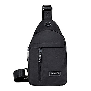 Viadha Crossbody Sling Bag Men Women Sling Backpack Bag Multipurpose Small Sling Crossbody Chest Shoulder Bag (#01 Black)