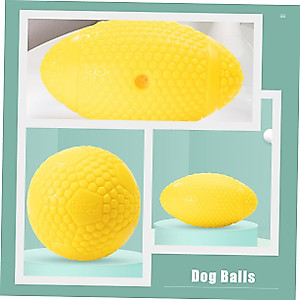 NOLITOY 2pcs Pet Toy Ball Dog Rugby Toys Plastic Sports Balls Dog Football Toys Interactive Rugby Toys Dog Molar Toy Dog Bite Toys Dog Balls Dog Interactive Toys Dog Chew Toy Pet Chew Toys