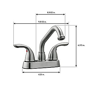 Design House 525147 Ashland Laundry Faucet, Dual Handle Design, Satin Nickel Finish