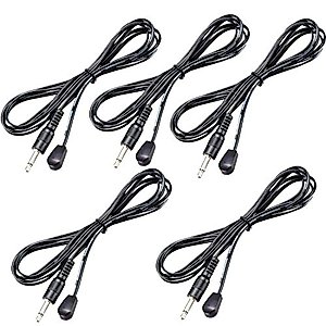 IR Infrared Emitter Extension Cable 1.5m Long 45 Degree Emission Angle 3.5mm Jack Single Red Head 5pcs