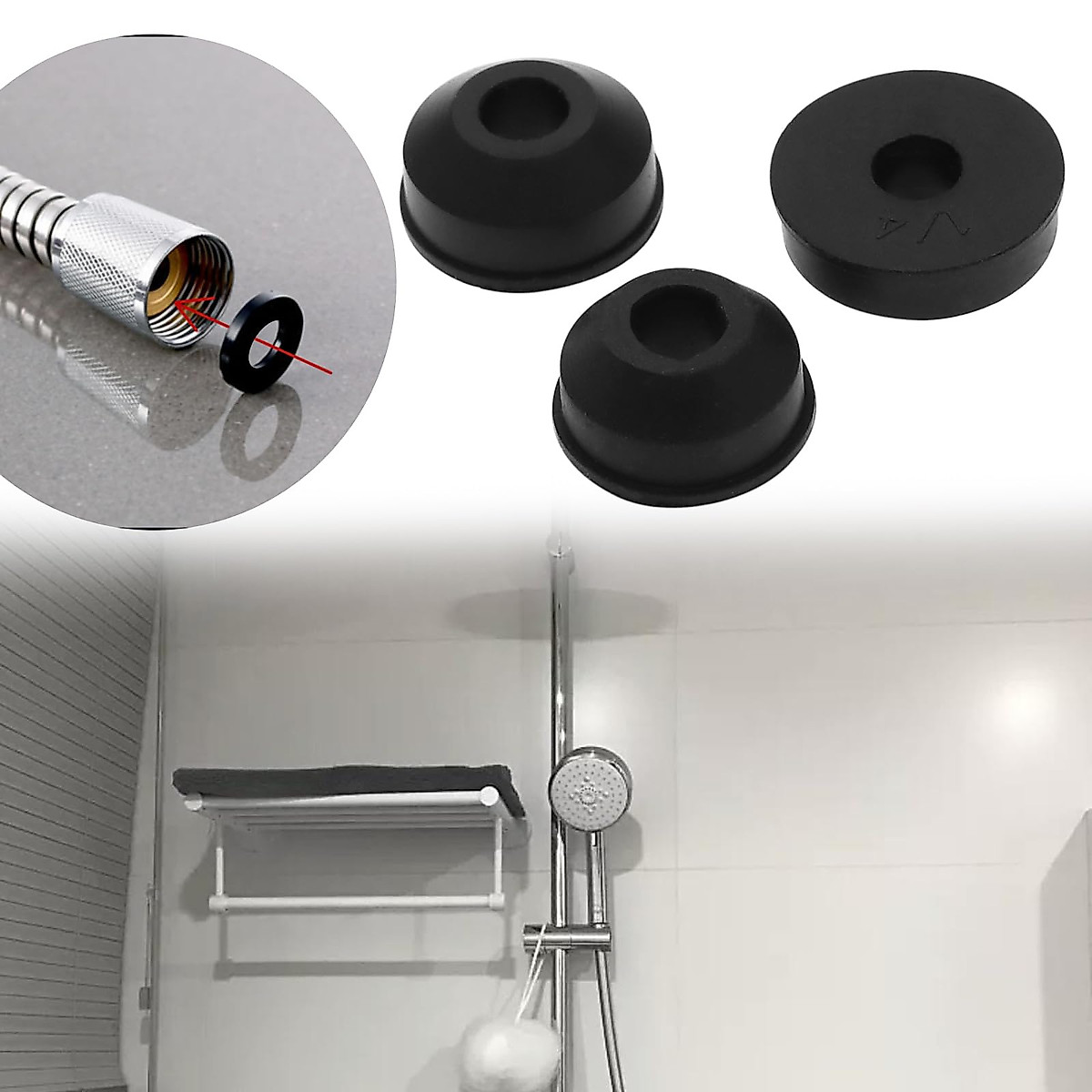 The Lord of the Tools 116PCS Faucet Washers Kit with Multi-Size Flat Washers Angled Washers Brass Screws for Faucet Repair Bathroom Kitchen Household Appliances