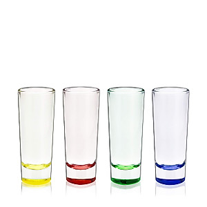 True Bartender Kit Shot Glass Shooter Set of 4, Clear