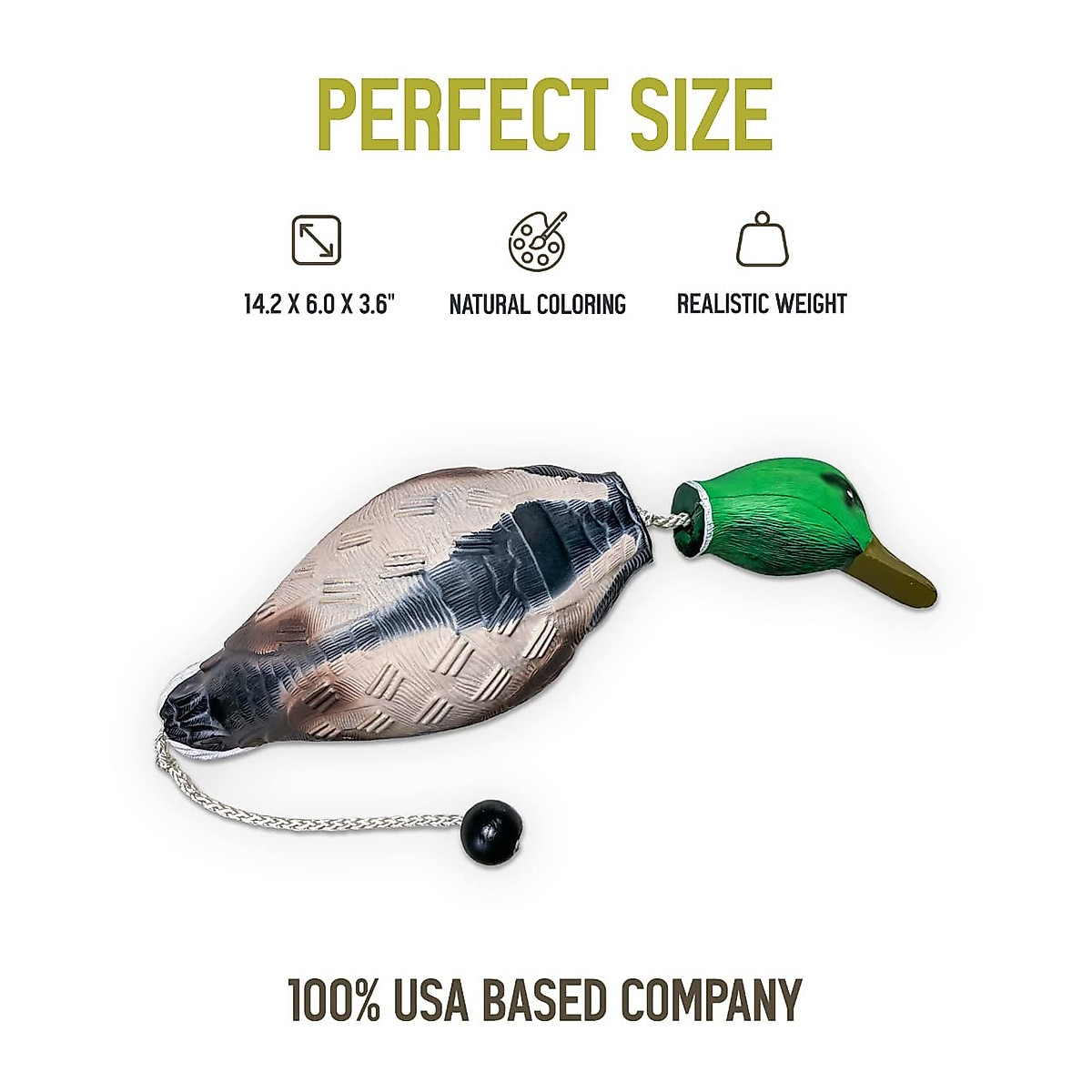 HuntEmUp Ultimate Duck Dog Training Dummy - Retriever Fowl Dead Mallard - Ideal for Effective Retrieving Training