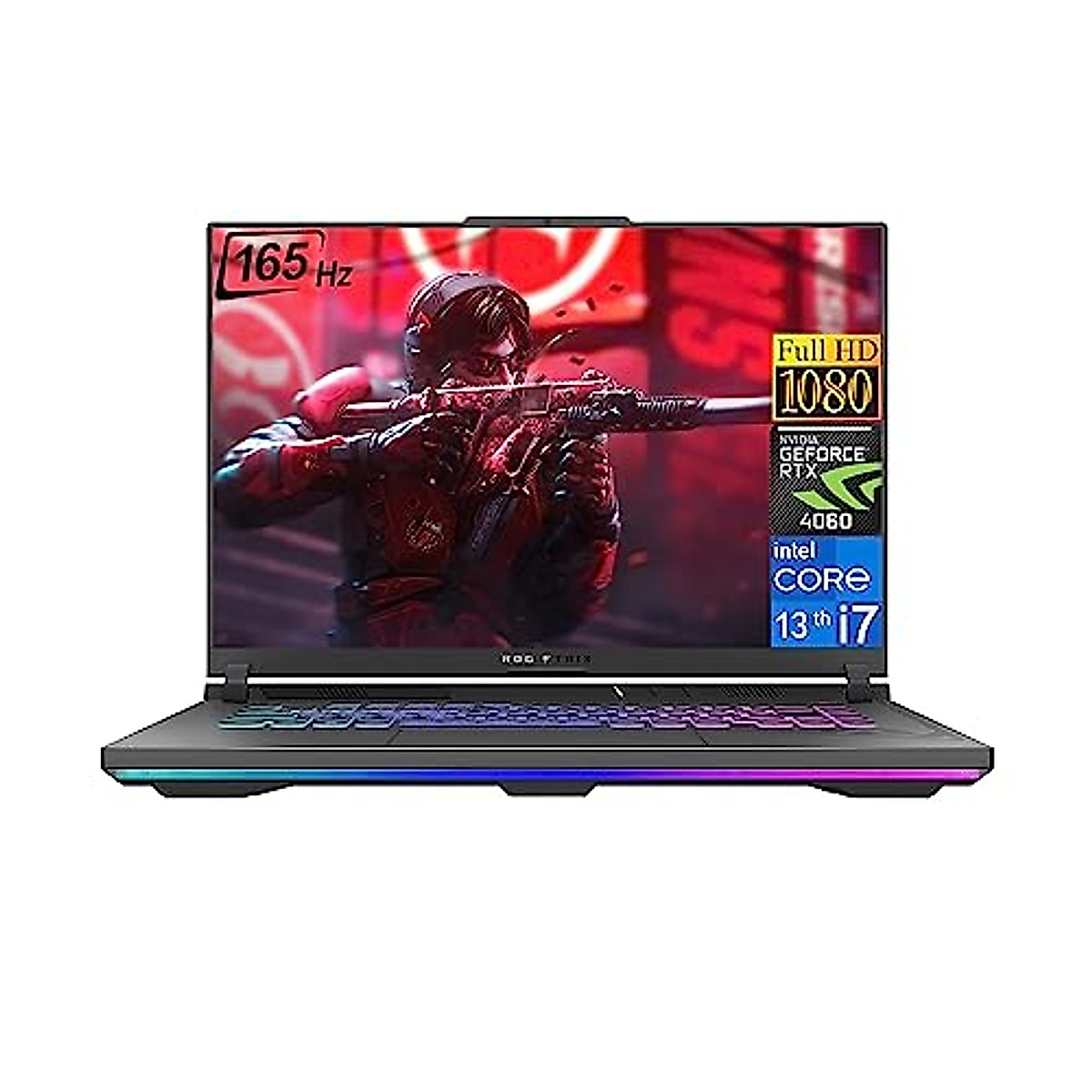 ASUS ROG Strix G16 Gaming Laptop 2023 Newest, 16" FHD 165Hz Display, GeForce RTX 4060, Intel Core i7-13650HX (14 core), 32GB DDR5 RAM, 2TB SSD, Wi-Fi 6E, 4 Zone RGB, Windows 11, with Cleaning Brush