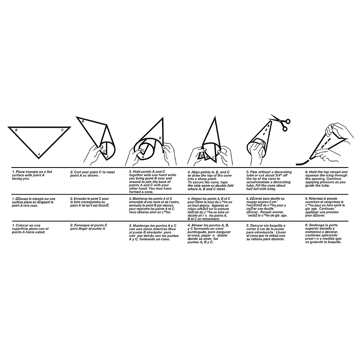 Ateco Large Parchment Triangle, 100-Pack