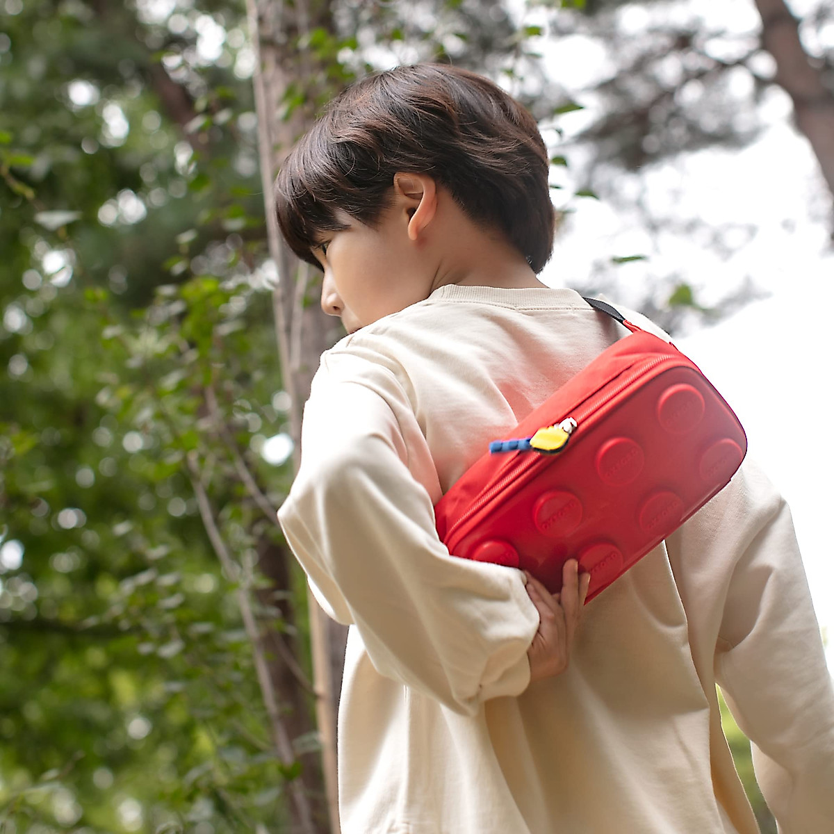 Building Blocks Pieces Waist Pack Fanny Bag Hipsack Cell Phone Toys Holder for Boys Kids Brick Storage Travel Sling Pouch, Officially Licensed