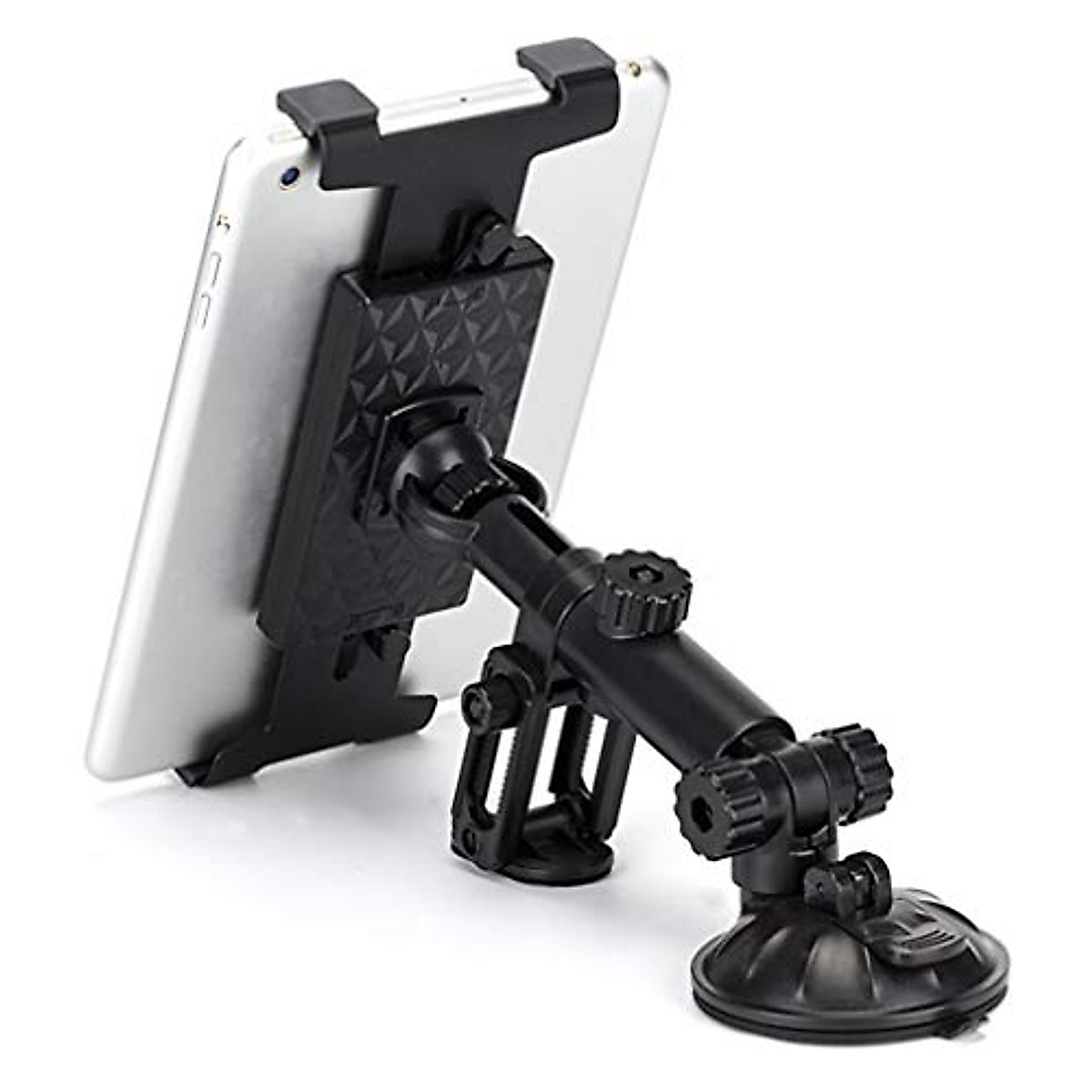 Tablet Holder Car Mount Compatible with Amazon Fire 7 Kids Edition (2019 Release), Kindle Fire HDX 8.9 (2013 Release),7 (2013 Release) - Dash Cradle Dock Rotating Telescopic